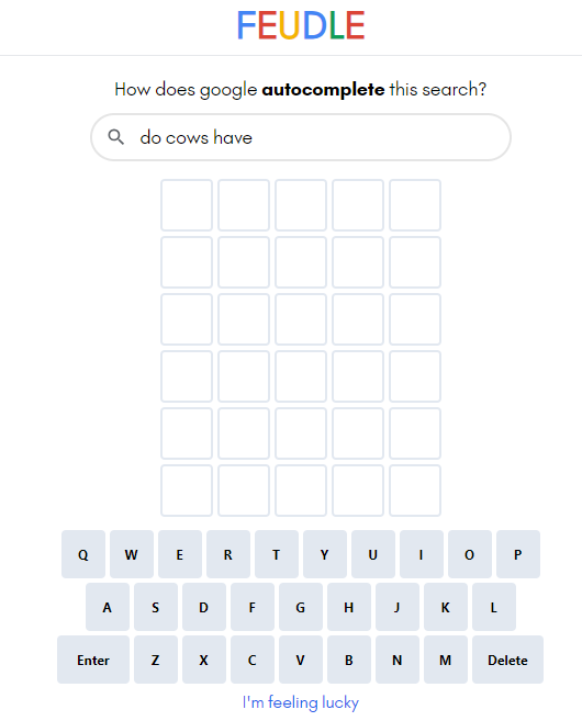feudle | The Daily Google Autocomplete Game